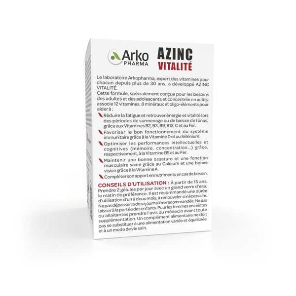 Azinc® Vitalité Gélules • Arkopharma
