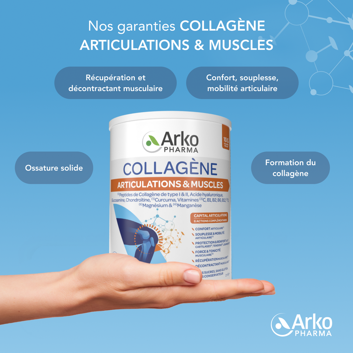 Collagène articulations & muscles • Arkopharma